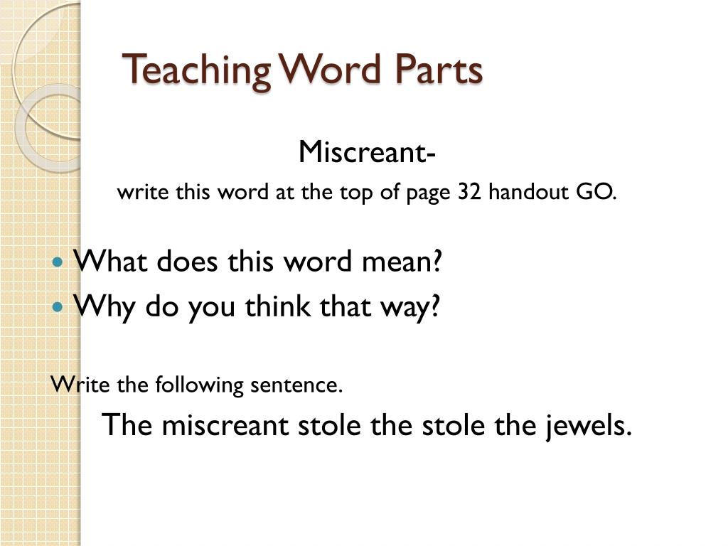 PPT - RED 4519 Chapter 7- Vocabulary Dr. Michelle Kelley PowerPoint ...