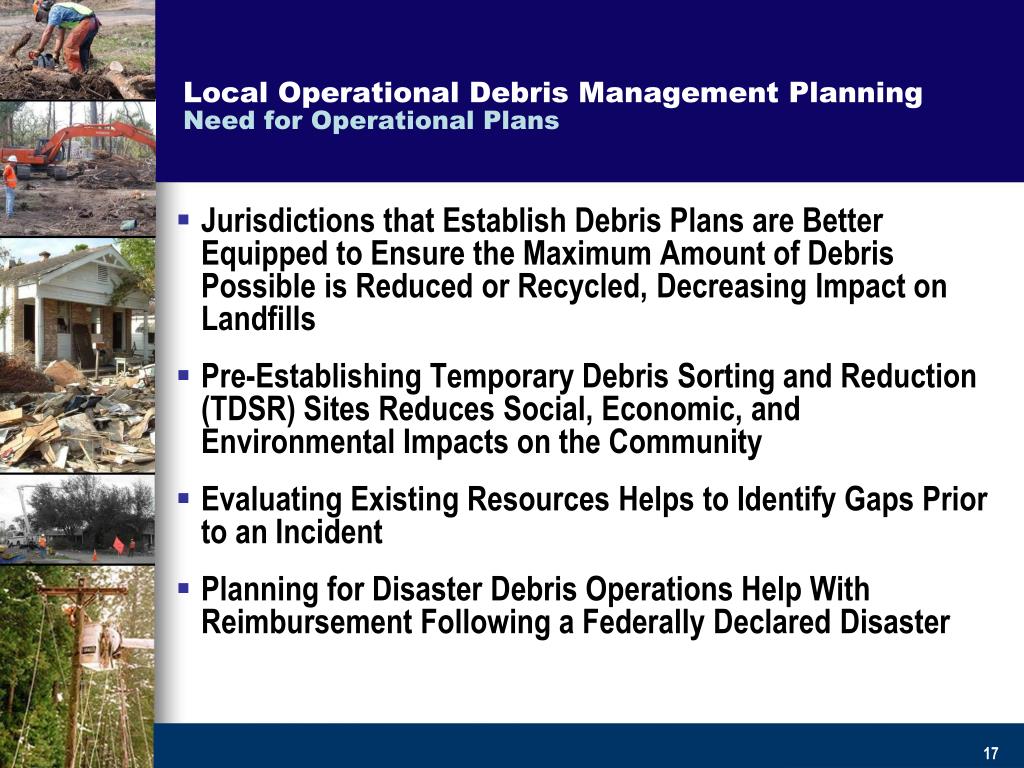 PPT - Creating Operational Debris Management Plans and Templates ... PPT - Creating Operational Debris Management Plans and Templates ...