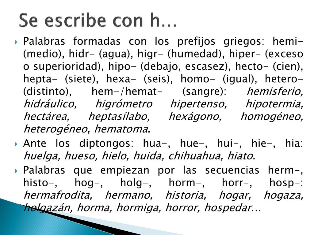 PPT - Uso de la letra hache PowerPoint Presentation, free download - ID ...