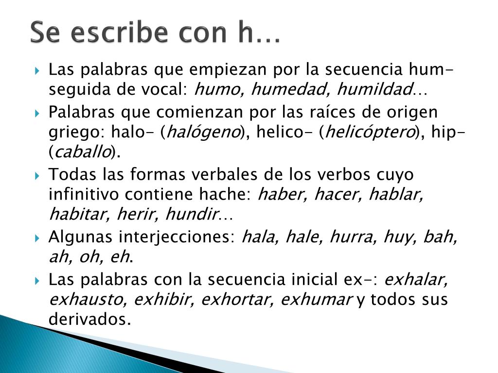 PPT - Uso de la letra hache PowerPoint Presentation, free download - ID ...