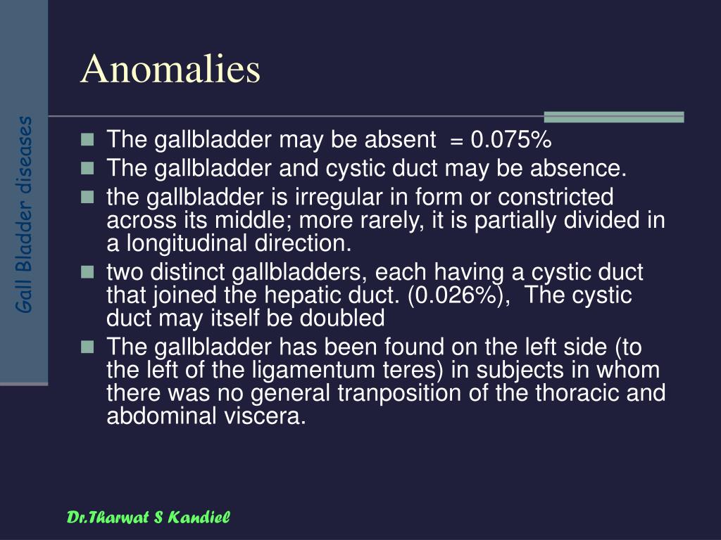 PPT - Gall Bladder Prof Dr Tharwat S. Kandiel Assist. Prof. Of General ...