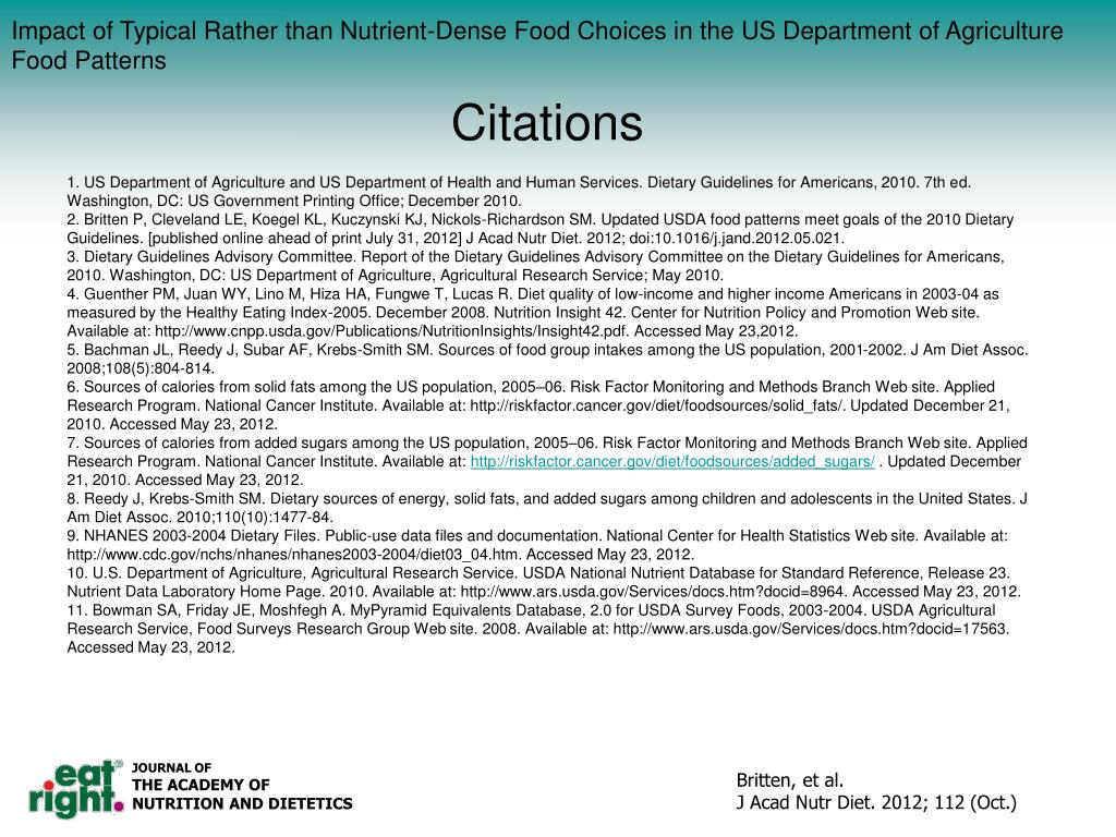PPT - Patricia Britten, PhD Linda E. Cleveland, MS, RD Kristin L ...