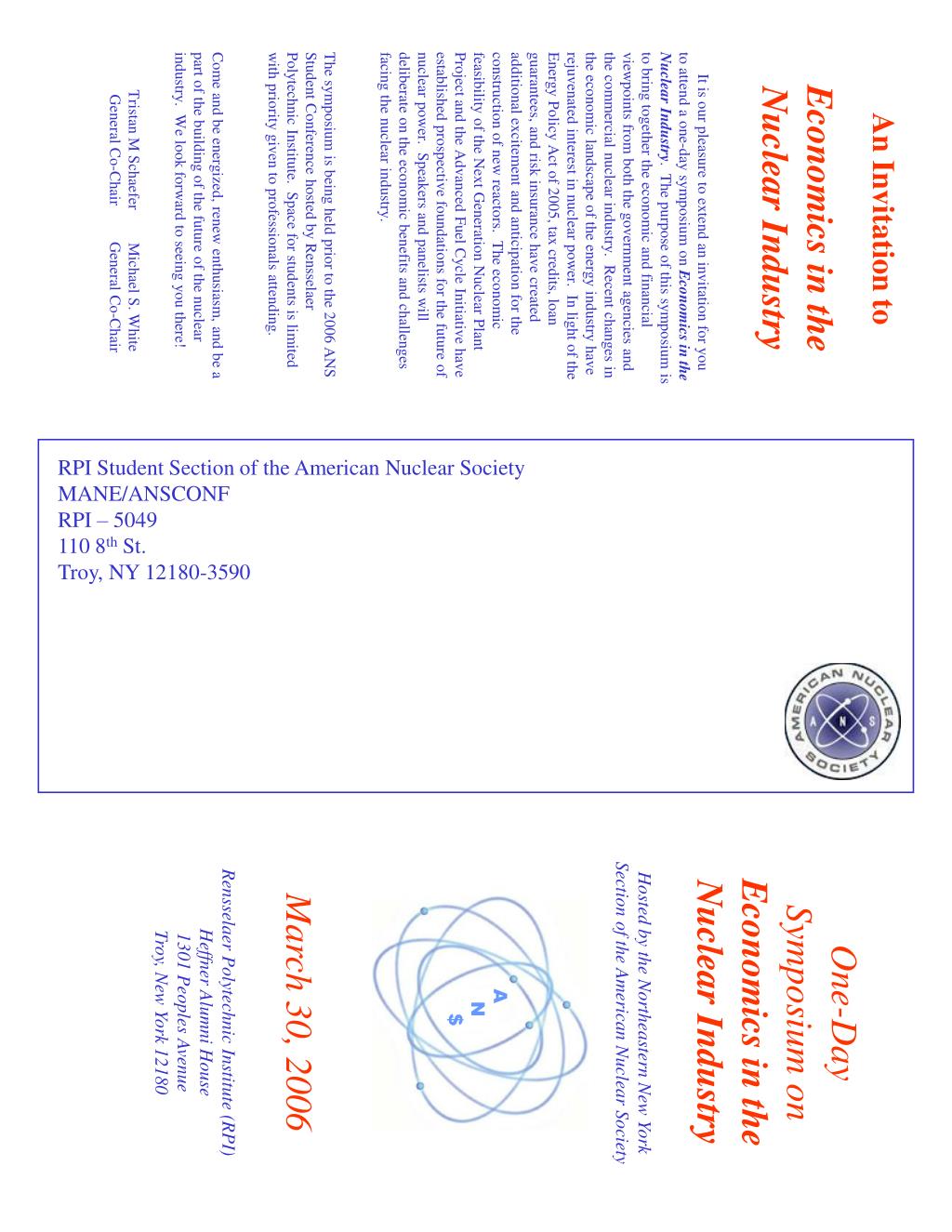 PPT - RPI Student Section of the American Nuclear Society MANE/ANSCONF ...