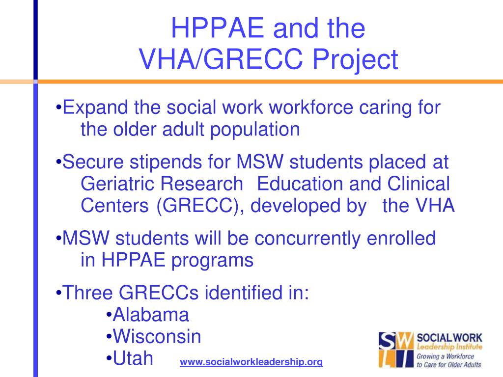 PPT - HPPAE and the VHA/ Geriatric Research Education and Clinical ...
