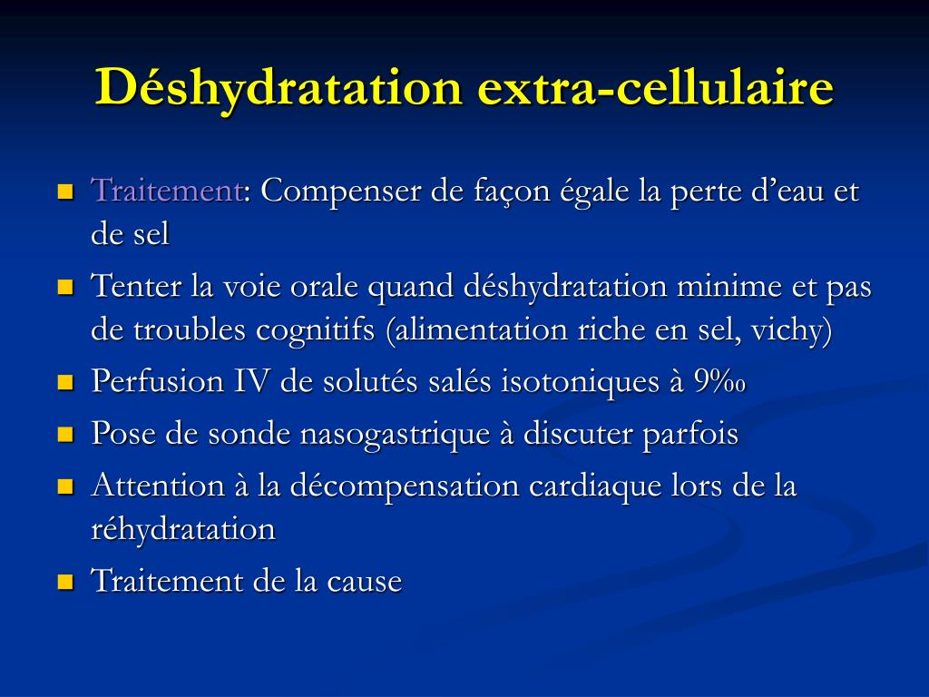 PPT - Prévention et prise en charge de la déshydratation de la personne ...