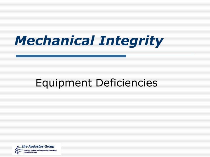 PPT - Mechanical Integrity PowerPoint Presentation, free download - ID ...