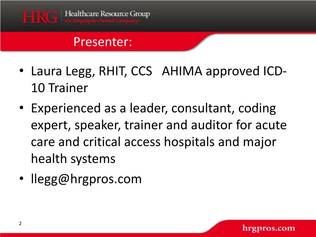 PPT - ICD-10 Clinical Documentation Improvement for Facilities OrHIMA ...