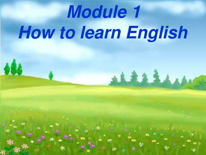 PPT - Module 1 How to learn English PowerPoint Presentation, free ...