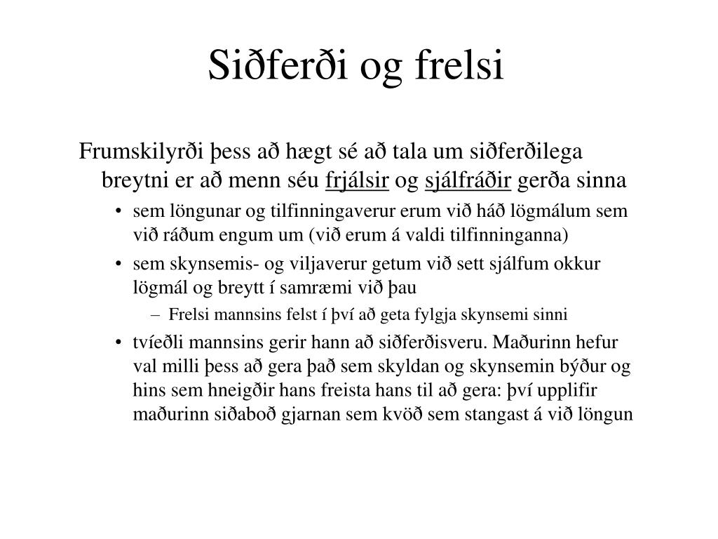 PPT - Siðfræðikenningar PowerPoint Presentation, free download - ID:3553296