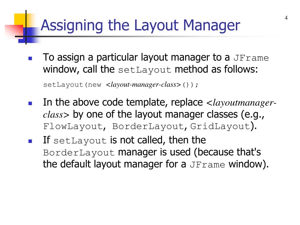 PPT - Chapter 17 GUI Programming - Component Layout, Additional GUI ...