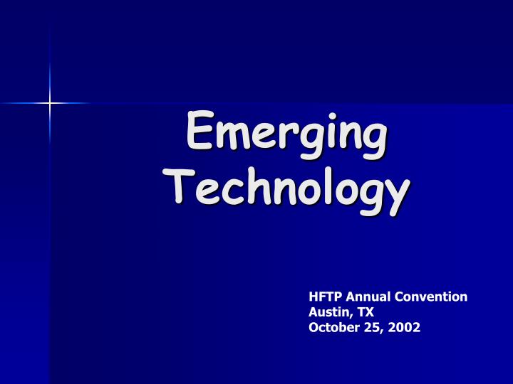 PPT - Emerging Technology PowerPoint Presentation, free download - ID ...