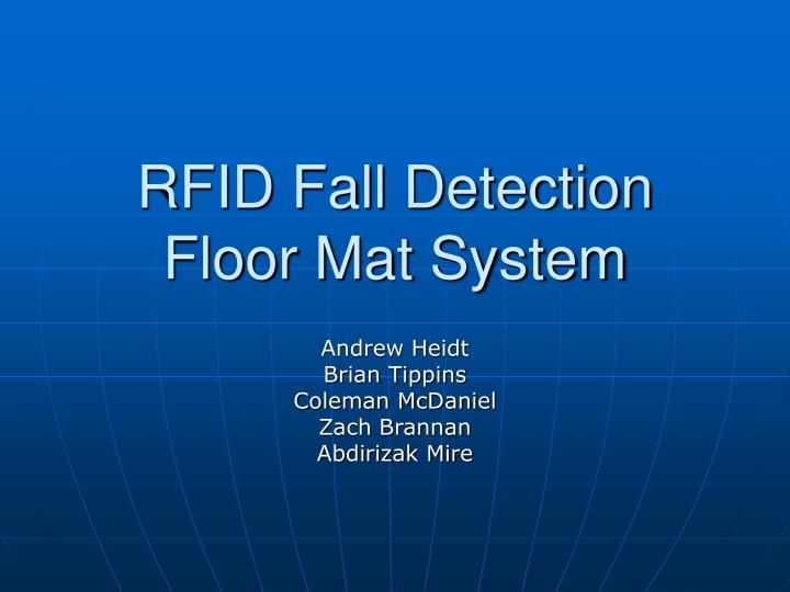 PPT - RFID Fall Detection Floor Mat System PowerPoint Presentation ...