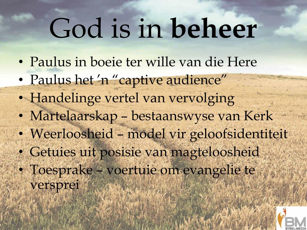 PPT - Week 6 Sodat God vir almal mooi sal word PowerPoint Presentation ...