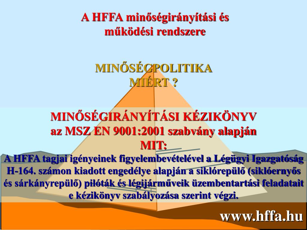 PPT - BEMUTATKOZIK A HFFA , a Szabad Repülők Szövetsége (HFFA ...