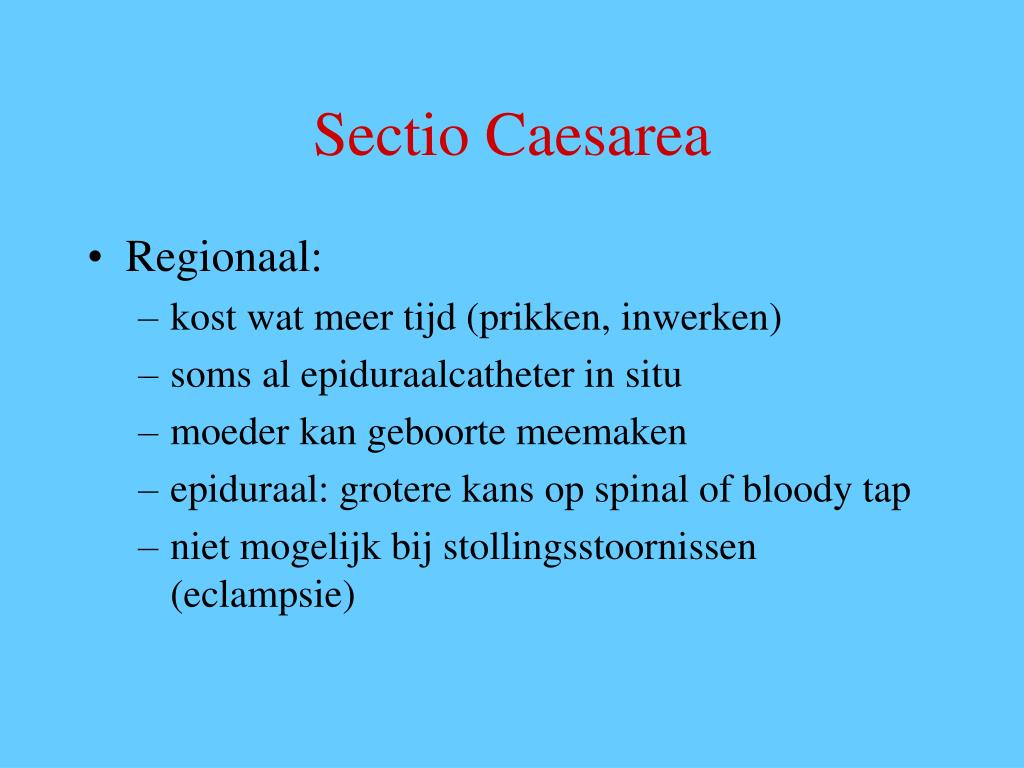 PPT - Anesthesie bij gynaecologische en obstetrische ingrepen ...
