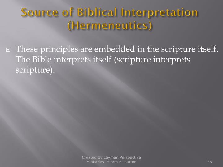 PPT - Biblical Hermeneutics Grammatical-Historical Overview PowerPoint ...
