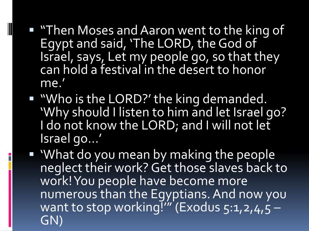 PPT - Exodus Chapters 5-20 From Egypt to Sinai PowerPoint Presentation ...