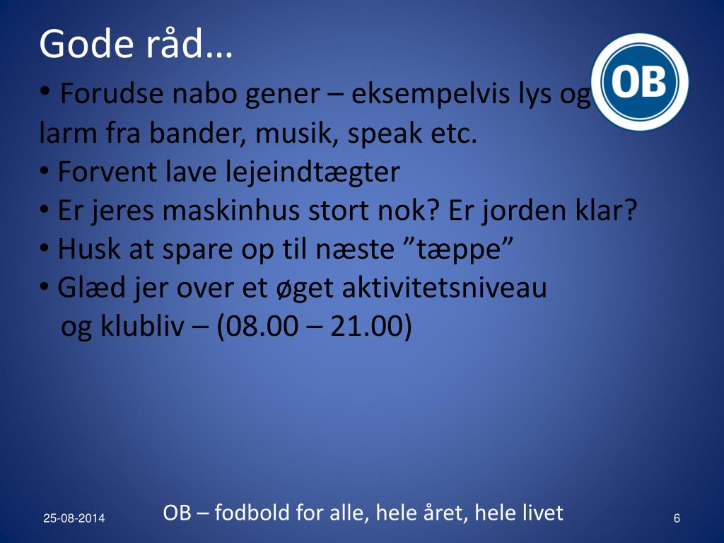 PPT - OB – fodbold for alle, hele året, hele livet PowerPoint ...