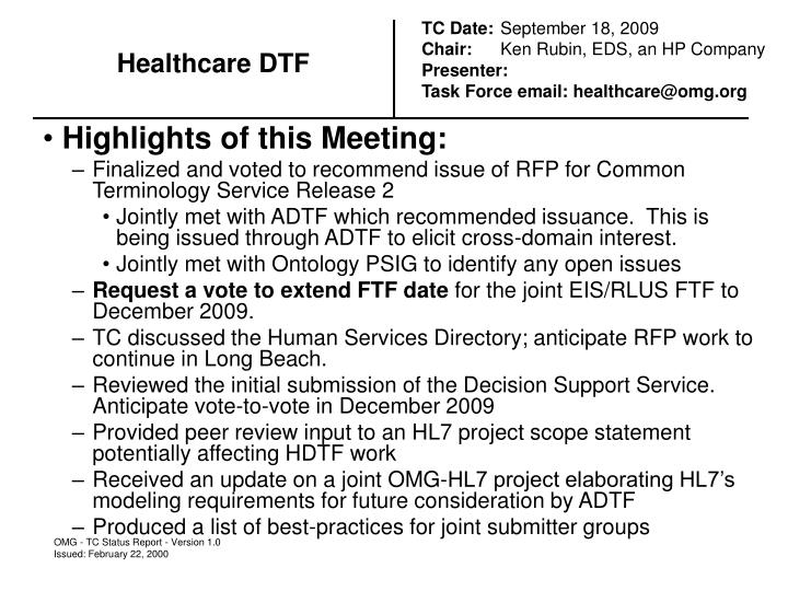 PPT - Highlights of this Meeting: PowerPoint Presentation, free ...