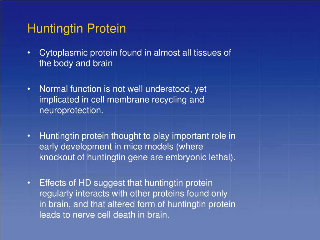 PPT - Huntington’s Disease 101 Molecular Genetics Lab to the Neurology ...
