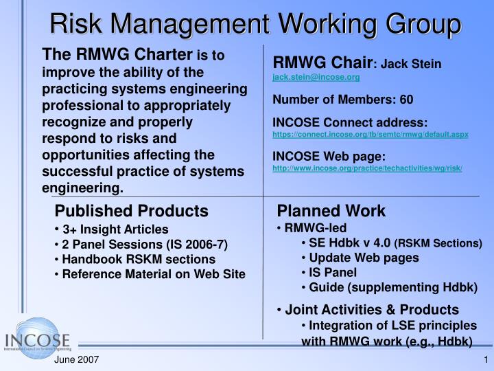 PPT - Risk Management Working Group PowerPoint Presentation, free ...