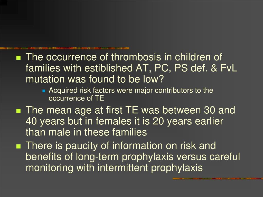 PPT - THROMBOEMBOLIC DISEASES OF CHILDHOOD PowerPoint Presentation ...