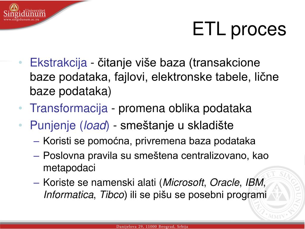 PPT - Tema 3: Skladi štenje podataka i inteligentni agenti PowerPoint ...