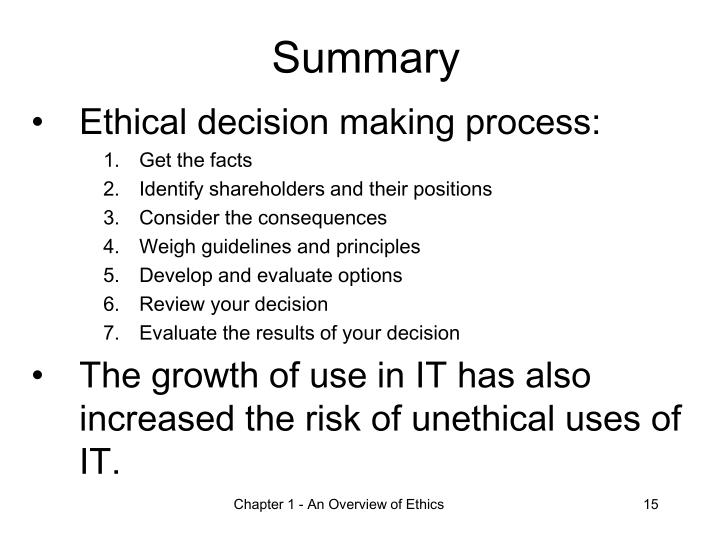 PPT - Chapter 1 An Overview of Ethics PowerPoint Presentation - ID:3560947