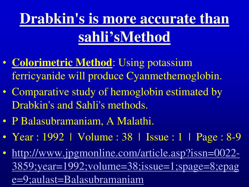PPT - Hemoglobin estimation by Sahli's method ( Sahli’s ... PPT - Hemoglobin estimation by Sahli's method ( Sahli’s ...