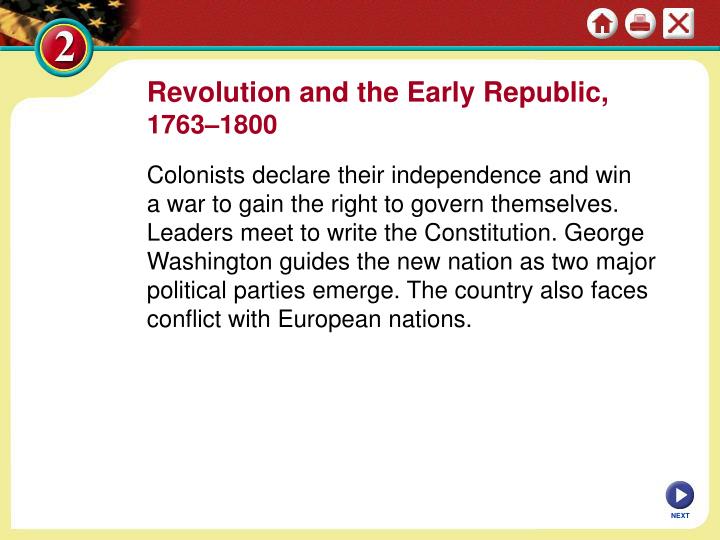 PPT - Revolution and the Early Republic, 1763–1800 PowerPoint ...