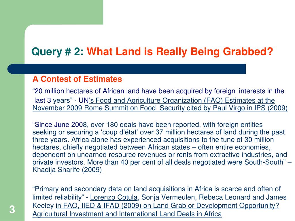 PPT - Land Grab and Food Sovereignty The Case of Africa/Tanzania ...