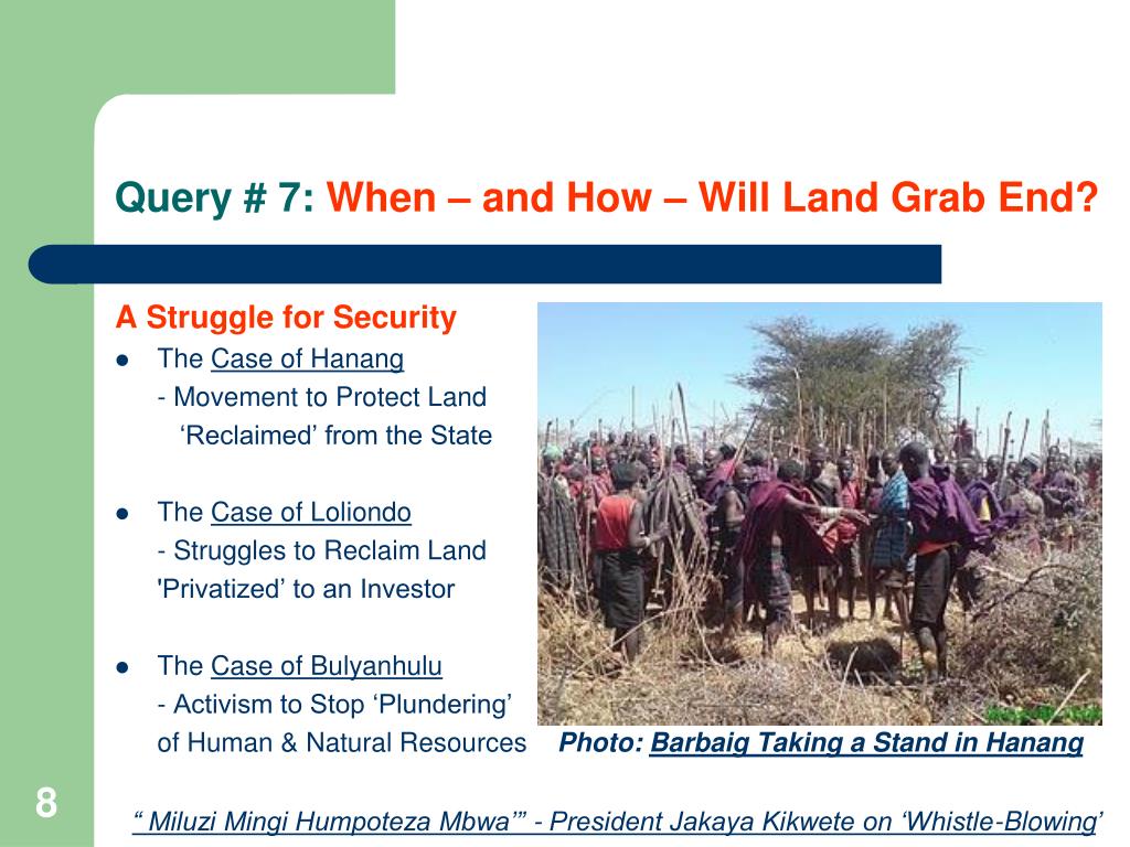 PPT - Land Grab and Food Sovereignty The Case of Africa/Tanzania ...