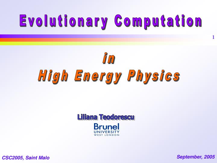 PPT - in High Energy Physics PowerPoint Presentation, free download ...