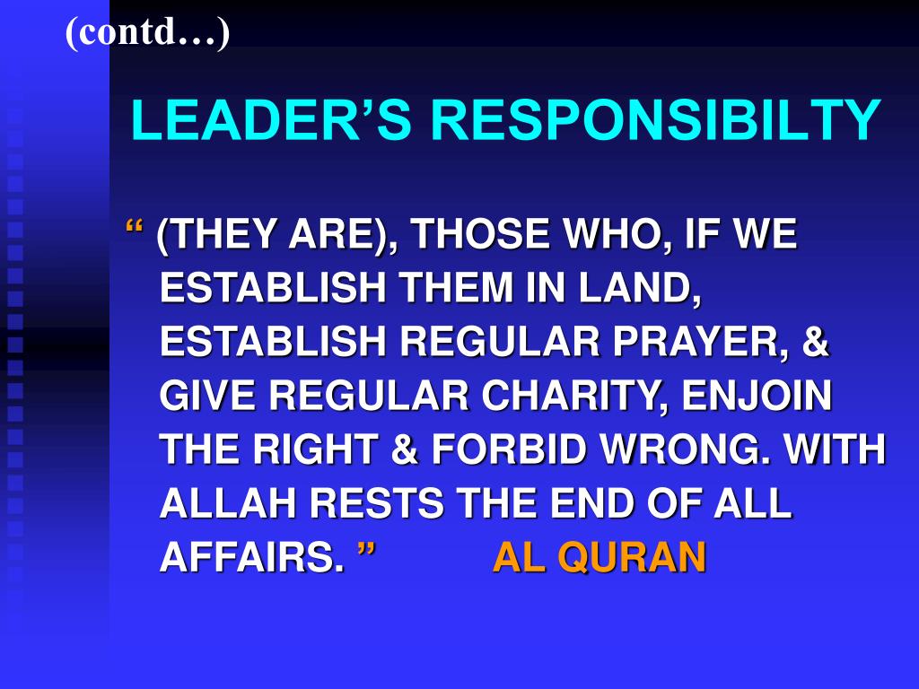 PPT - ISLAMIC CONCEPT OF LEADERSHIP PowerPoint Presentation, free ...