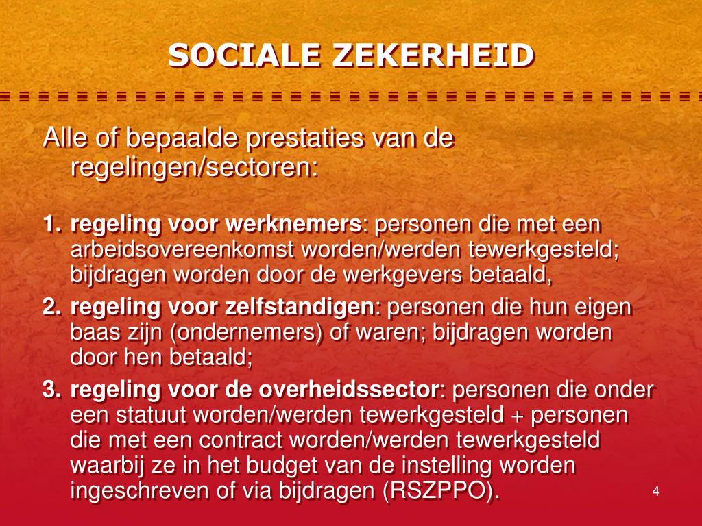 PPT - KINDERBIJSLAG IN DE VOORZIENINGEN VAN DE FEDERALE SOCIALE ...