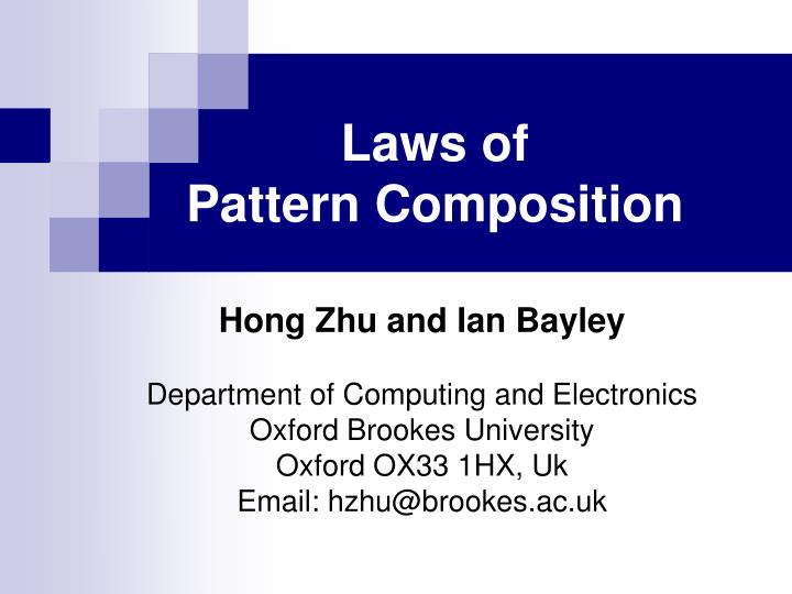 PPT - Laws of Pattern Composition PowerPoint Presentation, free ...