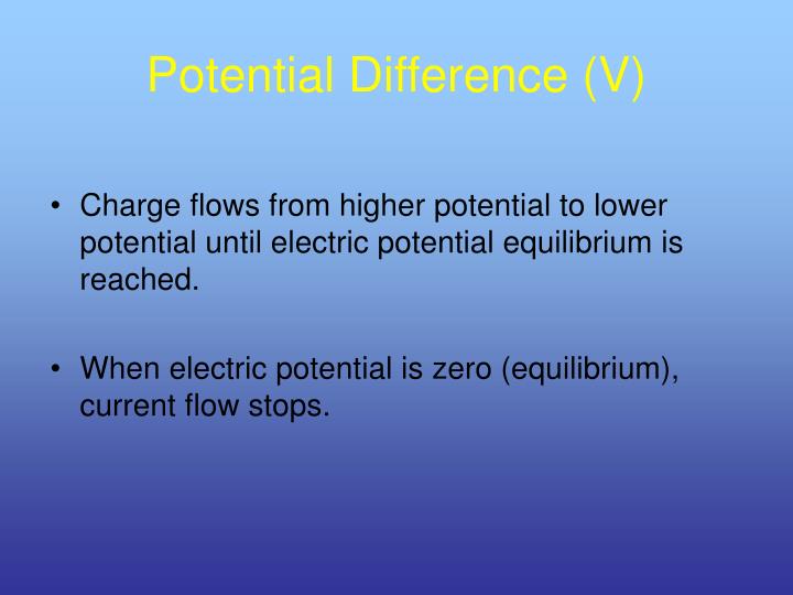 PPT - Potential Difference (V) PowerPoint Presentation, free download ...