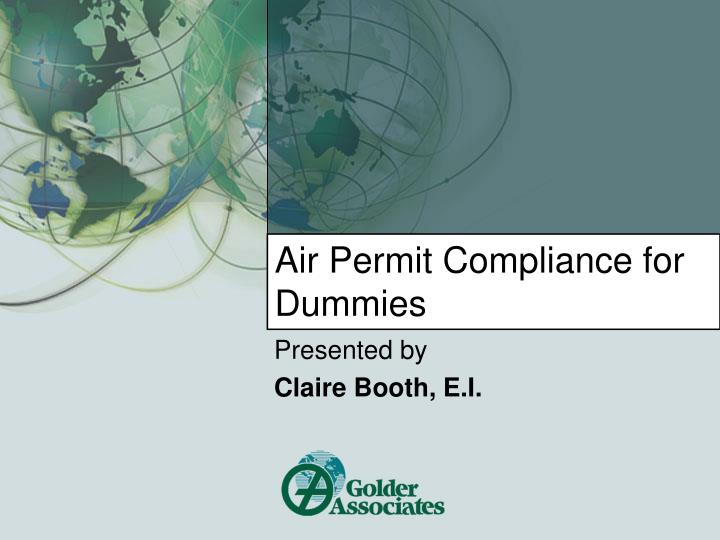 PPT - Air Permit Compliance for Dummies PowerPoint Presentation, free ...