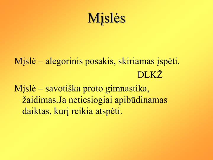 PPT - Mįslės PowerPoint Presentation, free download - ID:3566603