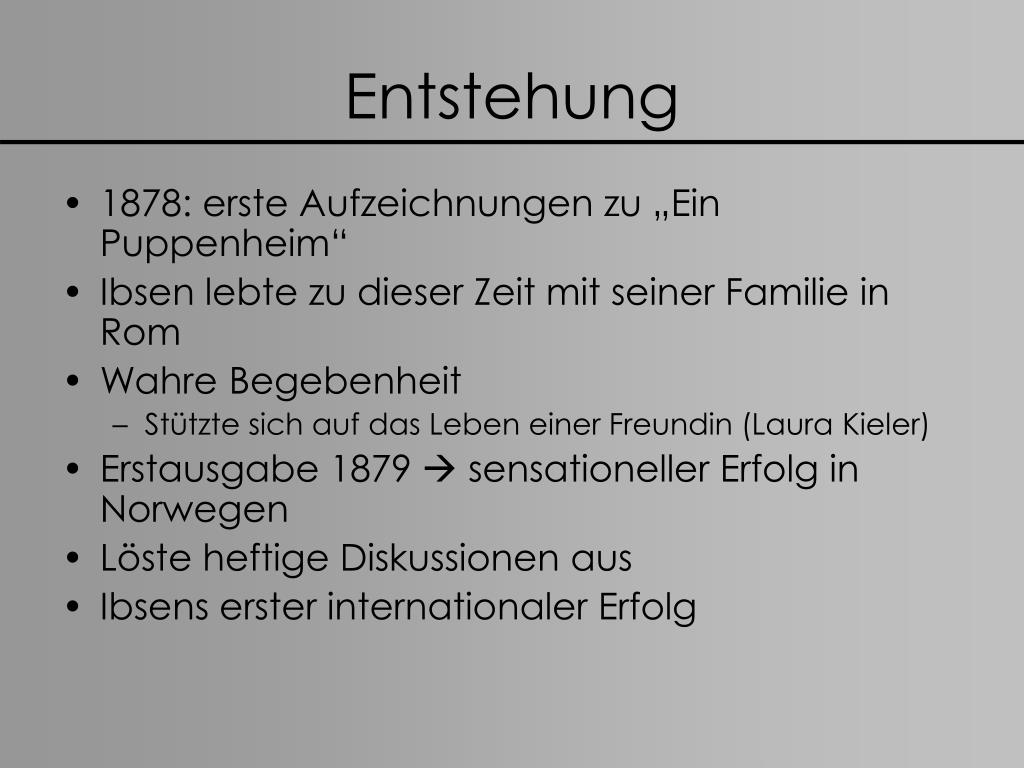 PPT - Nora - ein Puppenheim von Henrik Ibsen PowerPoint Presentation ...