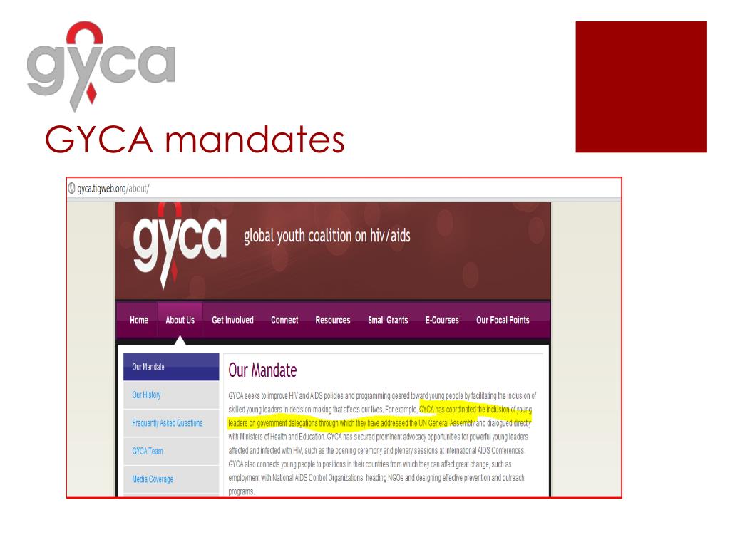 PPT - Global Youth Coalition on HIV/AIDS and UNGASS PowerPoint ...