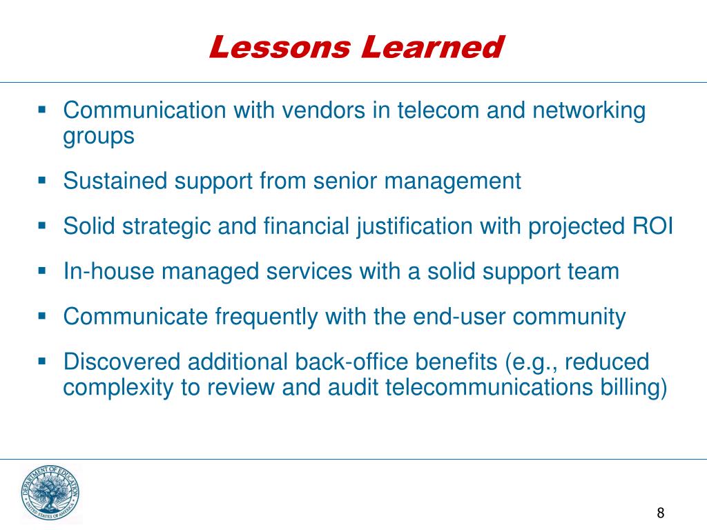 PPT - Converged Communications at the U.S. Department of Education (ED ...