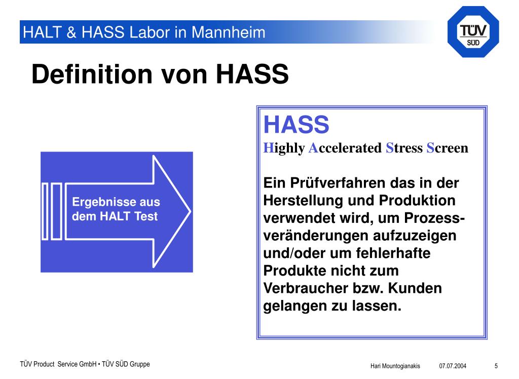 PPT - Die Anwendung von HALT & HASS für eine erhöhte Produkt ...