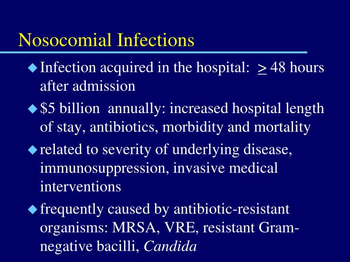 PPT - Nosocomial Infections PowerPoint Presentation - ID:3571640