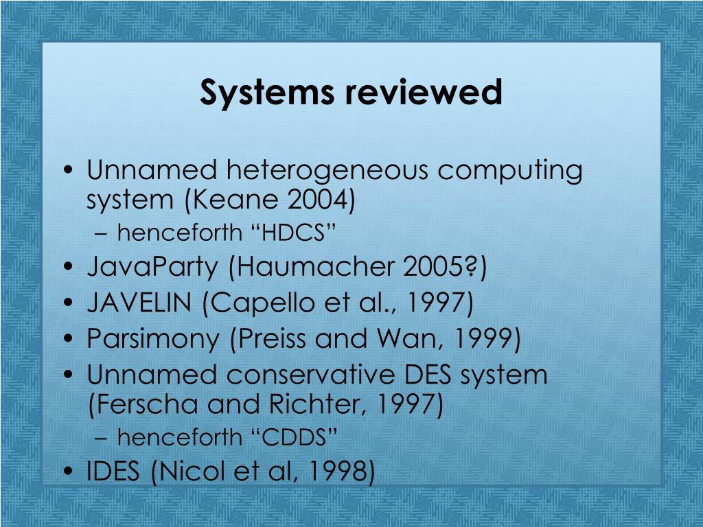 Ppt A Survey Of Implementations Of Java Based Distributed Systems Powerpoint Presentation Id