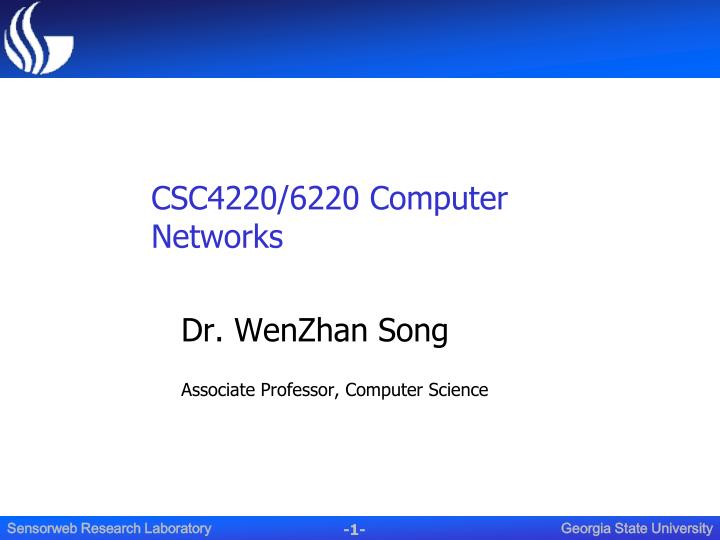 PPT - CSC4220/6220 Computer Networks PowerPoint Presentation, free ...