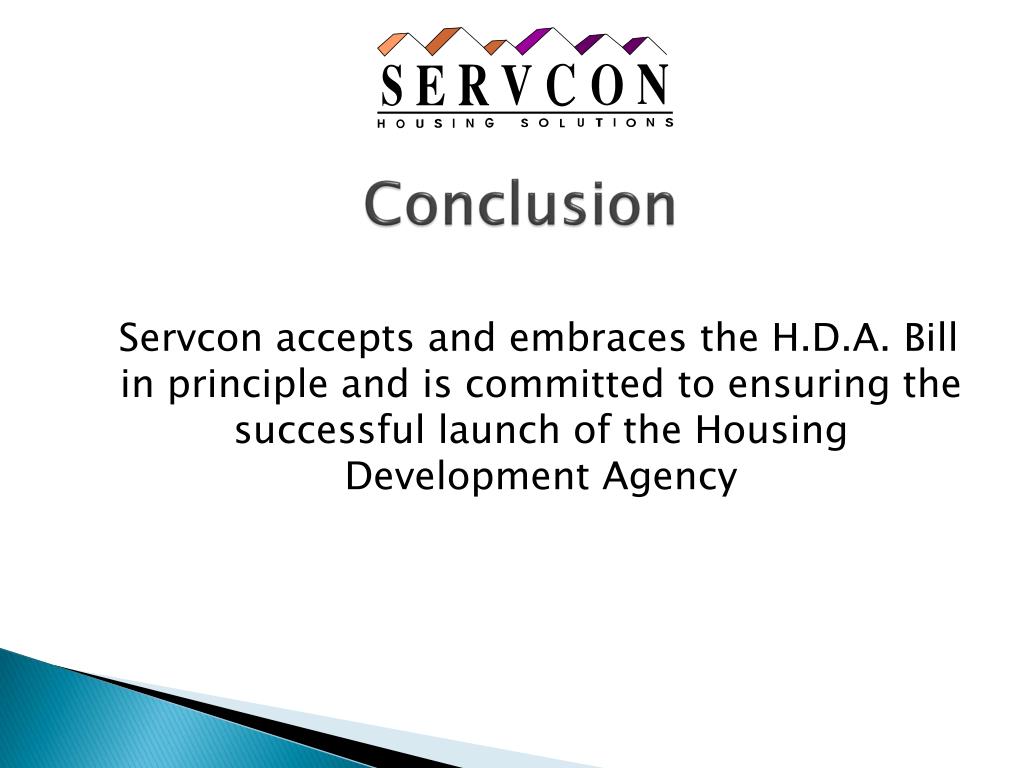 PPT - Commentary to the Housing Development Agency (HDA) Bill ...