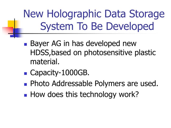 PPT - HOLOGRAPHIC MEMORY PowerPoint Presentation - ID:3573296