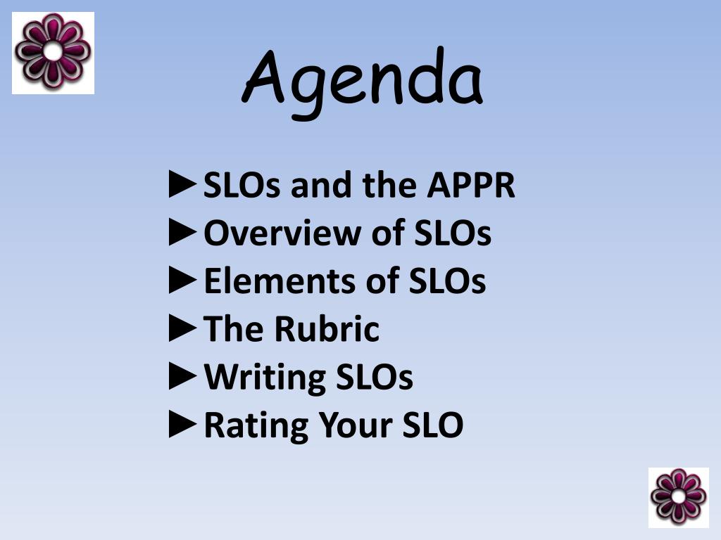 PPT - Writing S tudent L earning O bjectives ( SLO s) George Lohmann ...