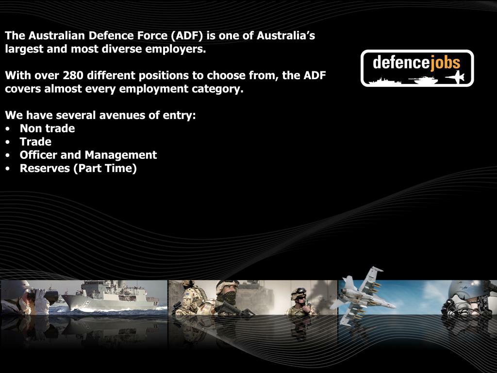 PPT - ASC Seminars 2009 Careers in the Australian Defence Force ...